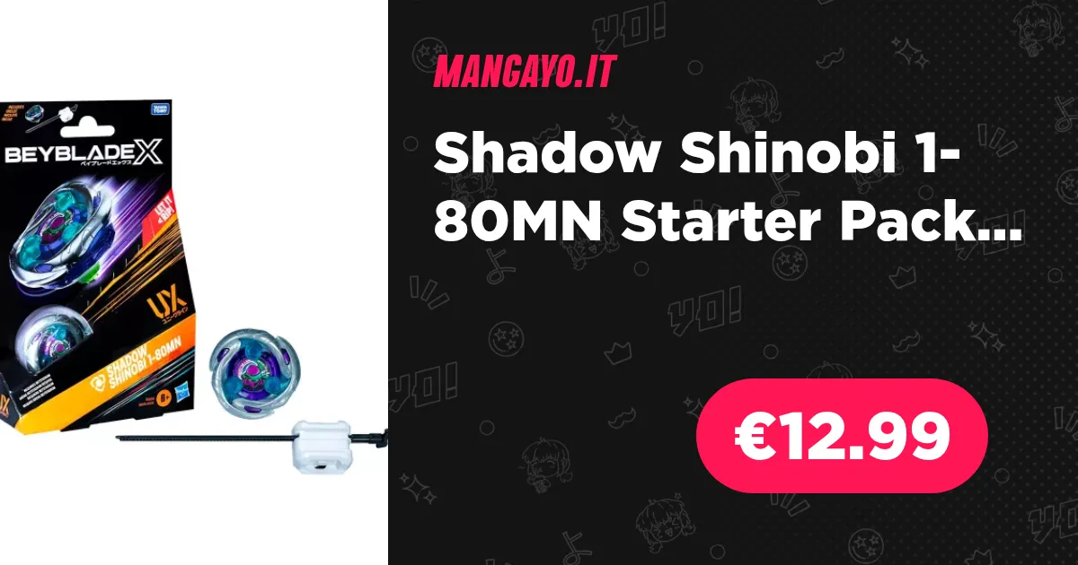 Shadow Shinobi 1-80MN Starter Pack Set - Beyblade X - Hasbro